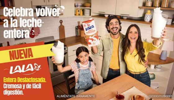 Grupo Lala incorpora a su portafolio la nueva Lala Entera Deslactosada