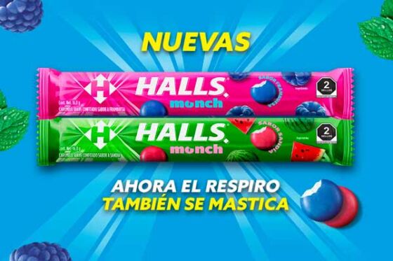 Halls Monch, nuevo caramelo suave con sabor frutal y un toque de mentol